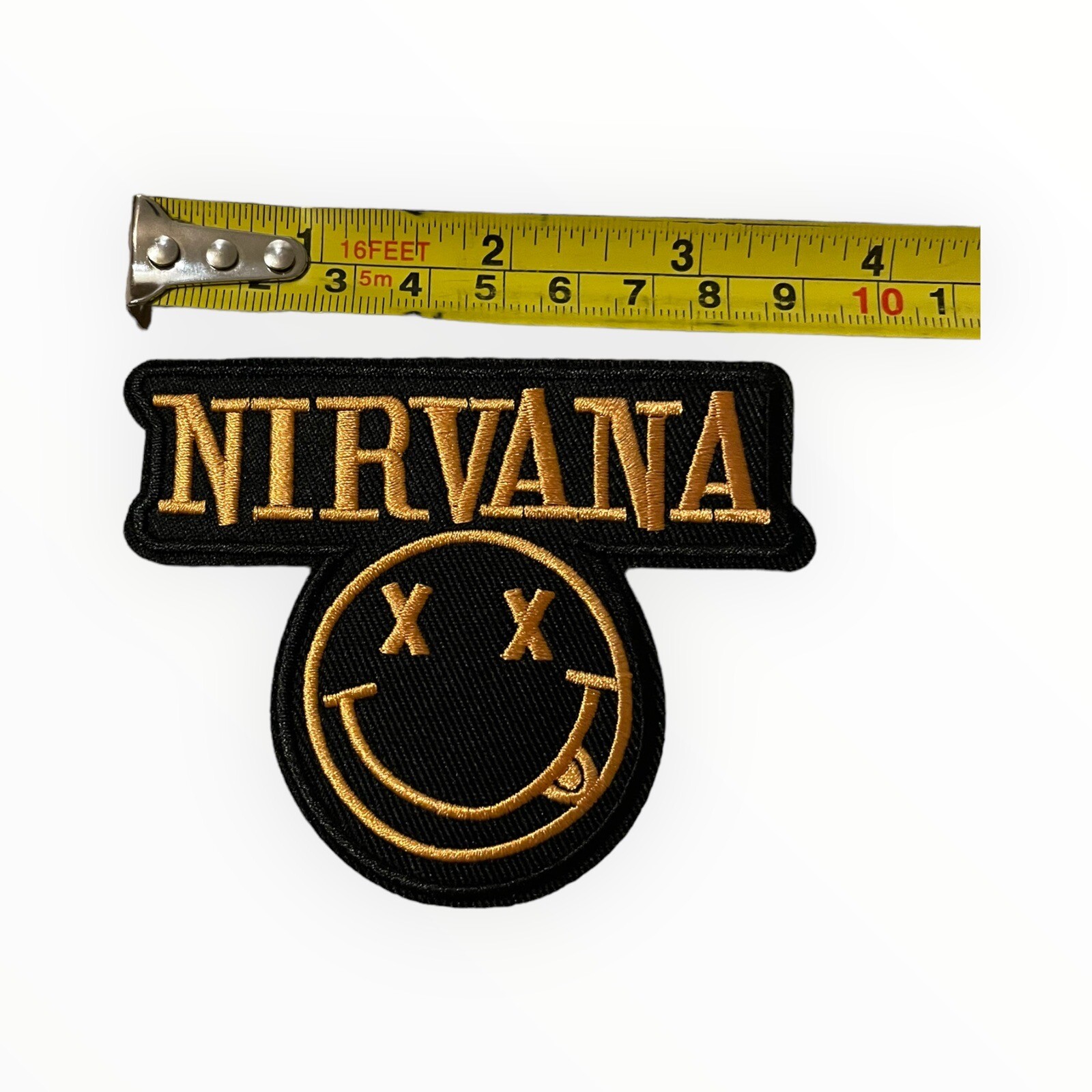 Nirvana Patch American Rock Band Iron On / Sew On Black Embroidered Patch New! | eBay