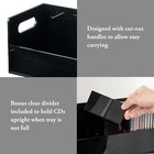 Black Acrylic Stackable CD Holder Racks, Media Storage Organizers, Set ...