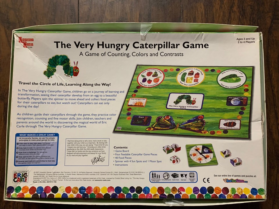 Eric Carle “The Very Hungry Caterpillar” Board Game by University Games ...