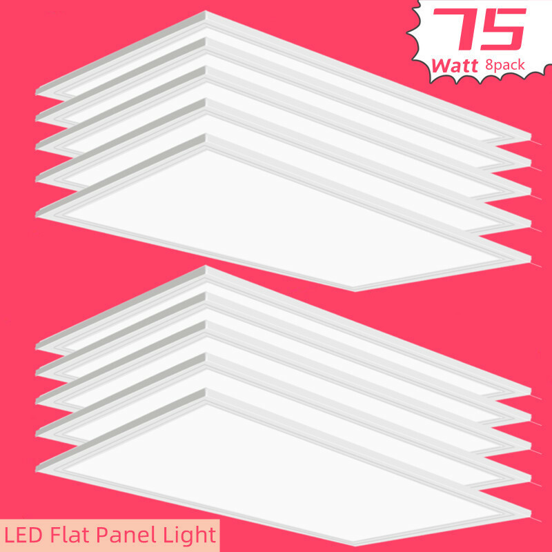 US Commercial 2x4 FT 75W LED Flat Panel Light Ceiling Troffer Lamp ...