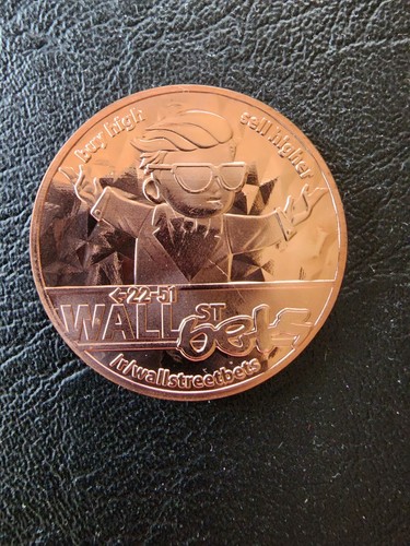 1 oz Copper Coin Round Wall Street Bets (WSB) Diamond Hands - To The ...