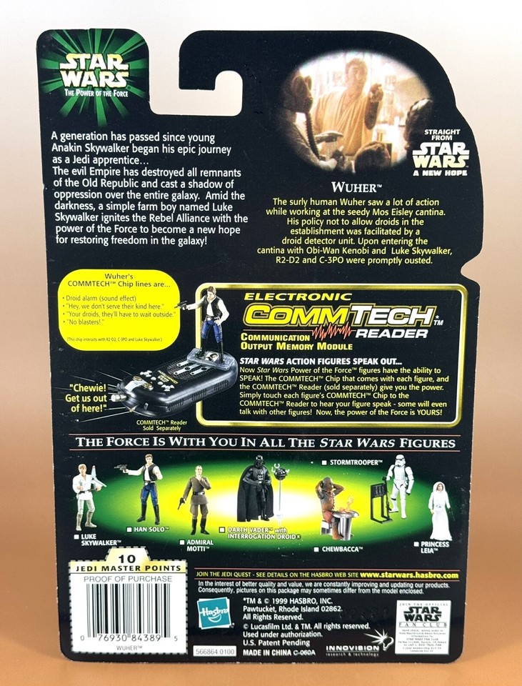 Star Wars 1999 Power Of The Force WUHER with DROID DETECTOR UNIT w ...