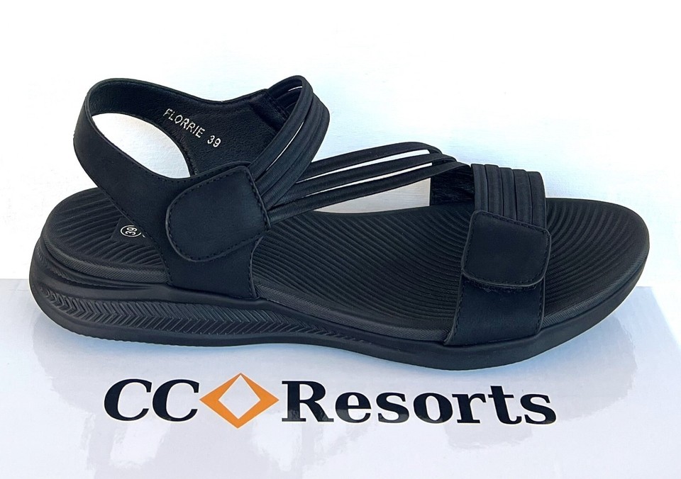CC Resorts Shoes Cloud Comfort Footbed Sandals elastic strap CC Resorts ...