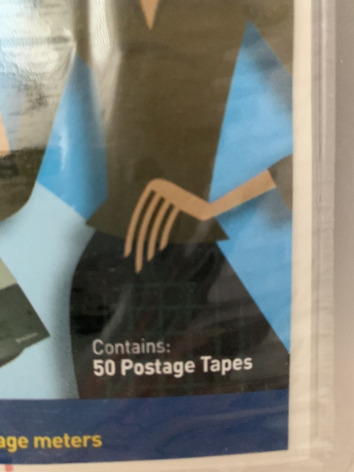 NIP Pitney Bowes Postage Tape Sheets 50 Count for Mail station - Sealed ...