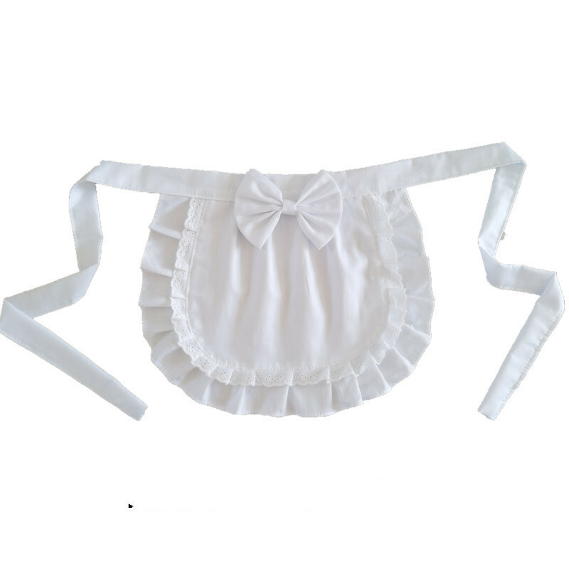 50'S Lady White Half Waist Apron Retro Pinny Vintage Style Frilly ...