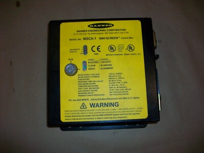 BANNER MSCA-1 MINI-SCREEN LIGHT CURTAIN CONTROL BOX USED | eBay