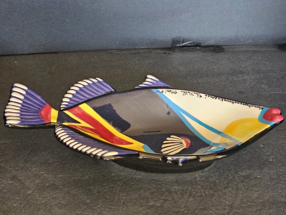Ben Diller Signed Humuhumunikuapua'a (Reef Trigger Fish) 1997 Maui ...