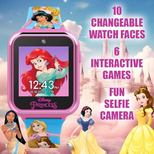 Disney's Princess Kids' Touchscreen Interactive Smartwatch, Built in ...