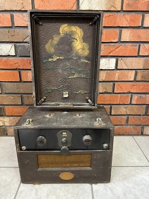 Antique 1927 1928 Hyatt Model A Battery Power Portable Tube Radio ...