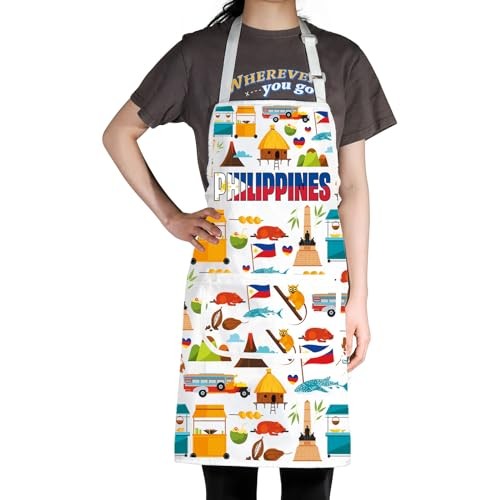 Philippines Chef Apron - Travel Cook Gift BBQ Kitchen Apron Philippines ...