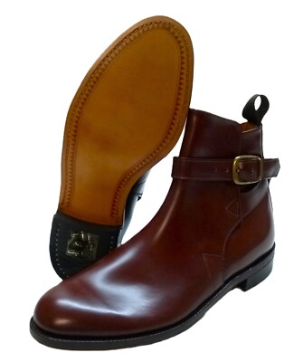 Sanders Newmarket Boots Brown Leather Sole British Military Pattern ...