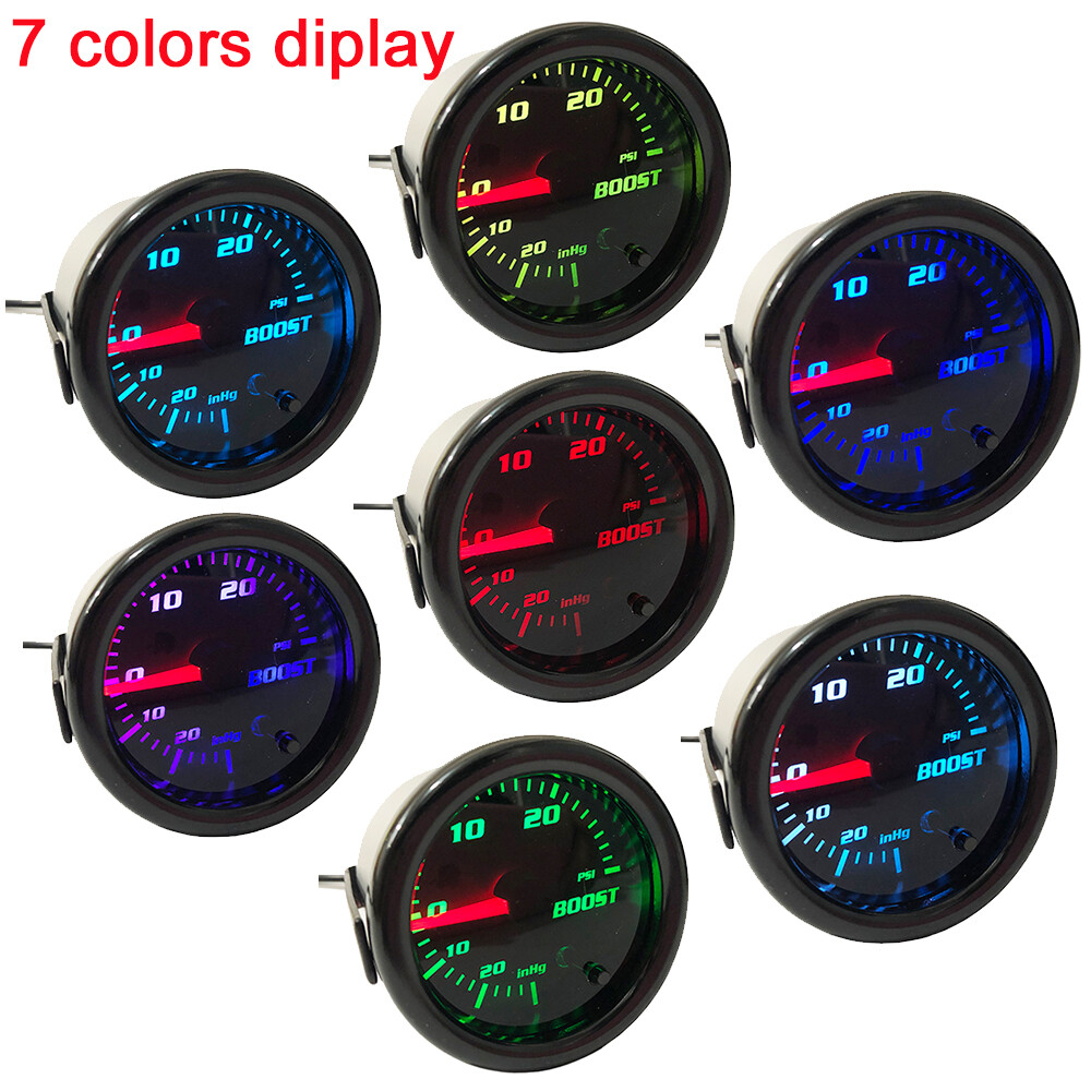Manual Boost Controller Kit W/ 52mm Turbo Boost Gauge 7 Color Universal ...