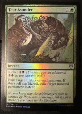 Mtg Magic Tear Asunder FOIL ENGLISH FRENCH déchiqueter dominaria united ...