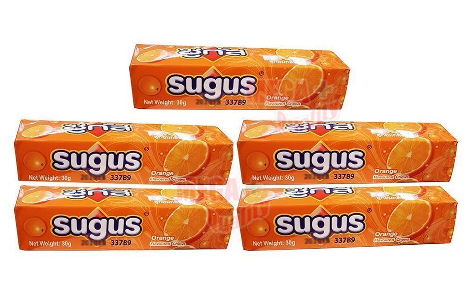 5 pack Sugus Orange Flavoured Chews Sweet Chew Candy Fruit Juice Fun ...