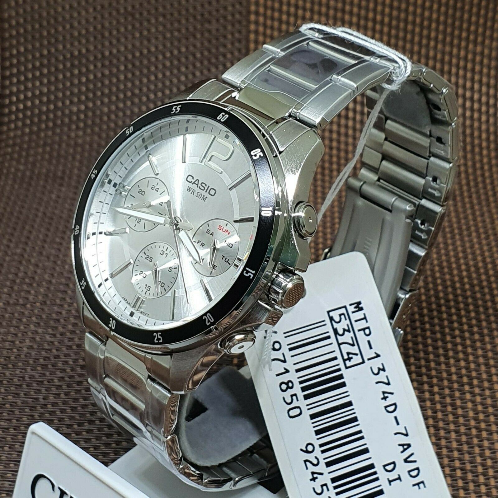 Casio MTP-1374D-7A Analog Stainless Steel Bracelet Quartz Men Casual ...