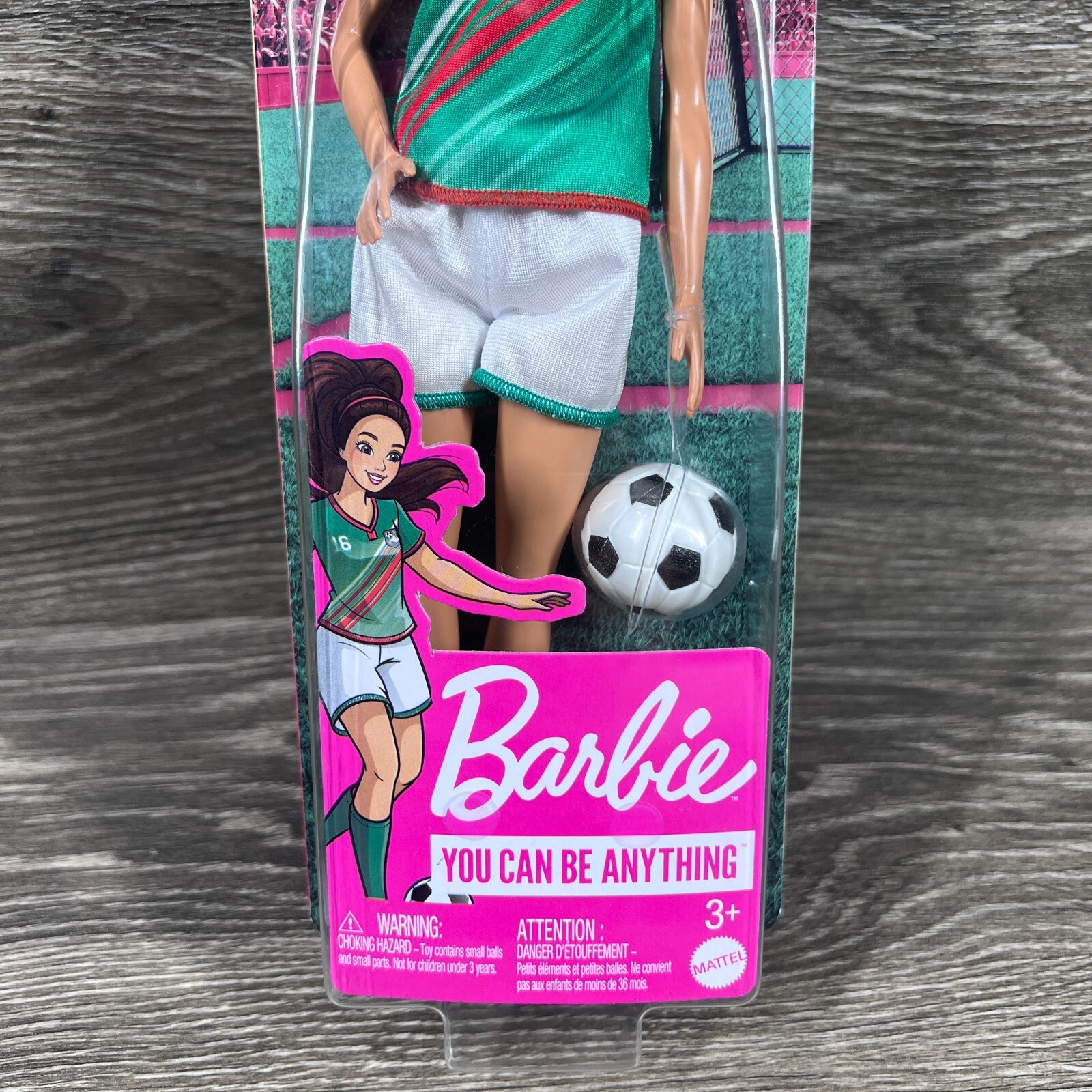Barbie Soccer Doll, Brunette Ponytail, Colorful #16 Uniform, Soccer ...