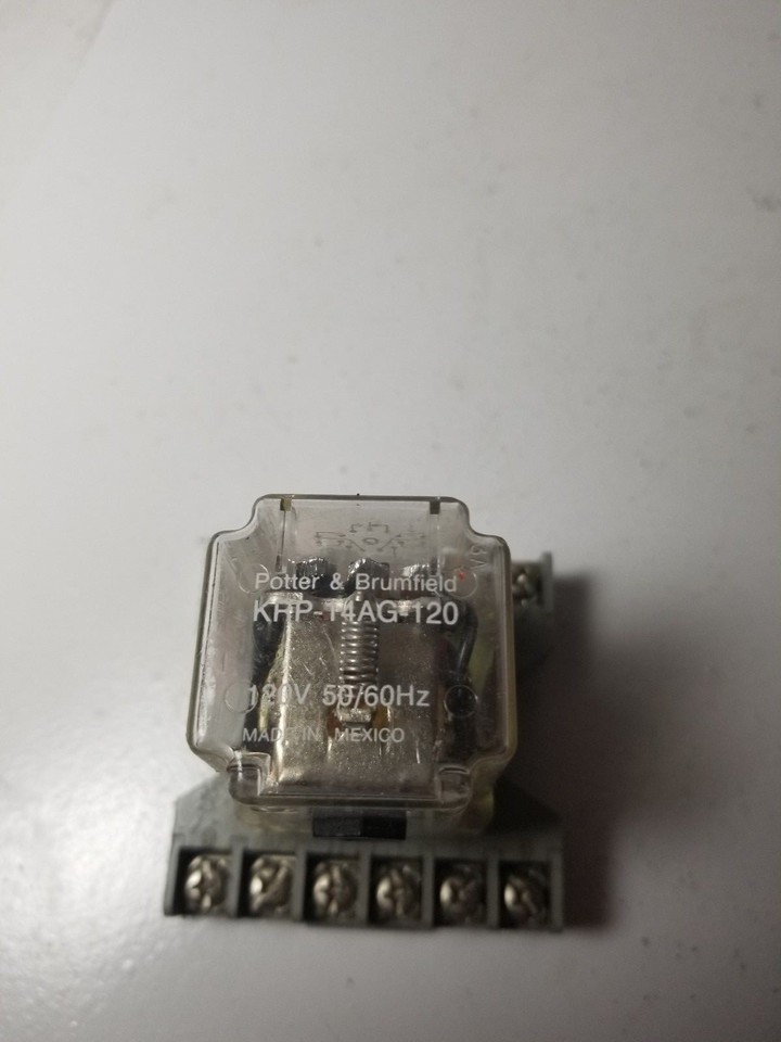 Potter & Brumfield Relay Socket(27E892) with P&B Relay(KRP-14AG-120) | eBay