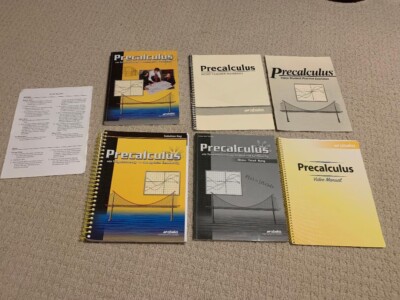 ABEKA ACADEMY "PRECALCULUS WITH TRIGONOMETRY GEOMETRY TEXT BOOKS 12TH ...