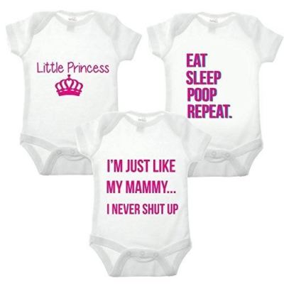 Baby Girl Triple Pack Babygrow Newborn Baby Girl Bundles Gift | eBay UK