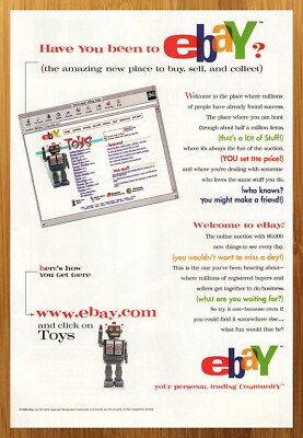 1998 eBay Vintage Print Ad/Poster Authentic Official Toys Robot Promo ...