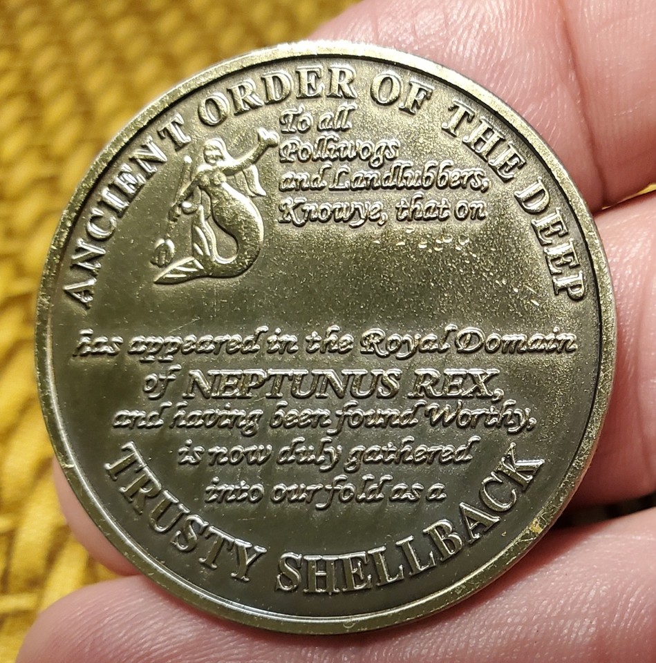 MILITARIA-CHALLENGE COIN-UNITED STATES NAVY TRUSTY SHELLBACK | eBay