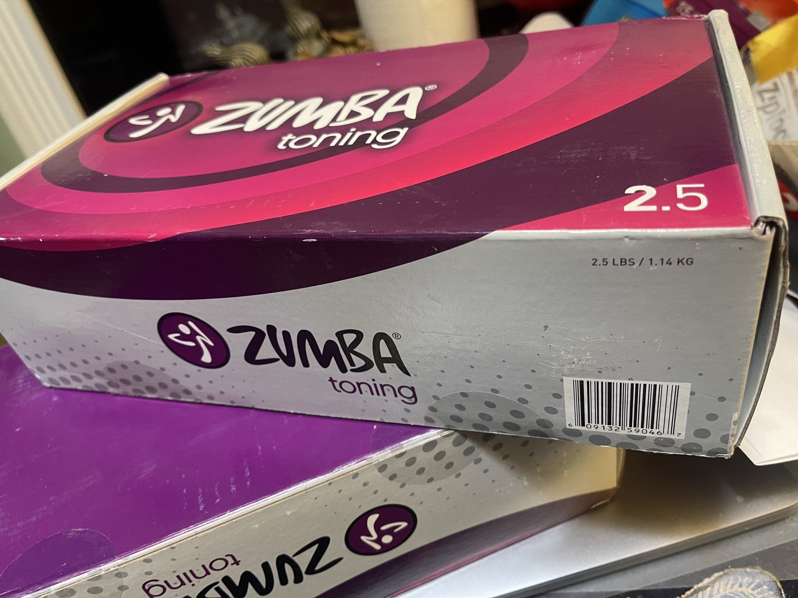 ZUMBA FITNESS Toning Sticks Shaker Weights Set of Two 2.5 Lbs Purple ...