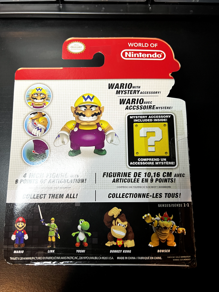 Wario 4 Inch World of Nintendo Super Mario Action Figure 2014 | eBay
