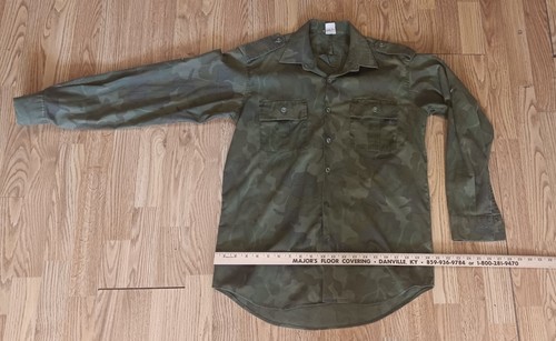Vintage Surplus Military Romanian M1990 Camo Leaf Pattern Field Shirt ...