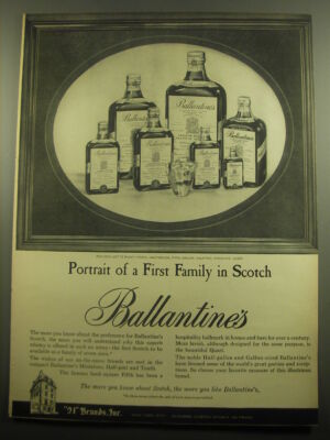 1959 Ballantine's Scotch Ad - Portrait of a First Family in Scotch | eBay