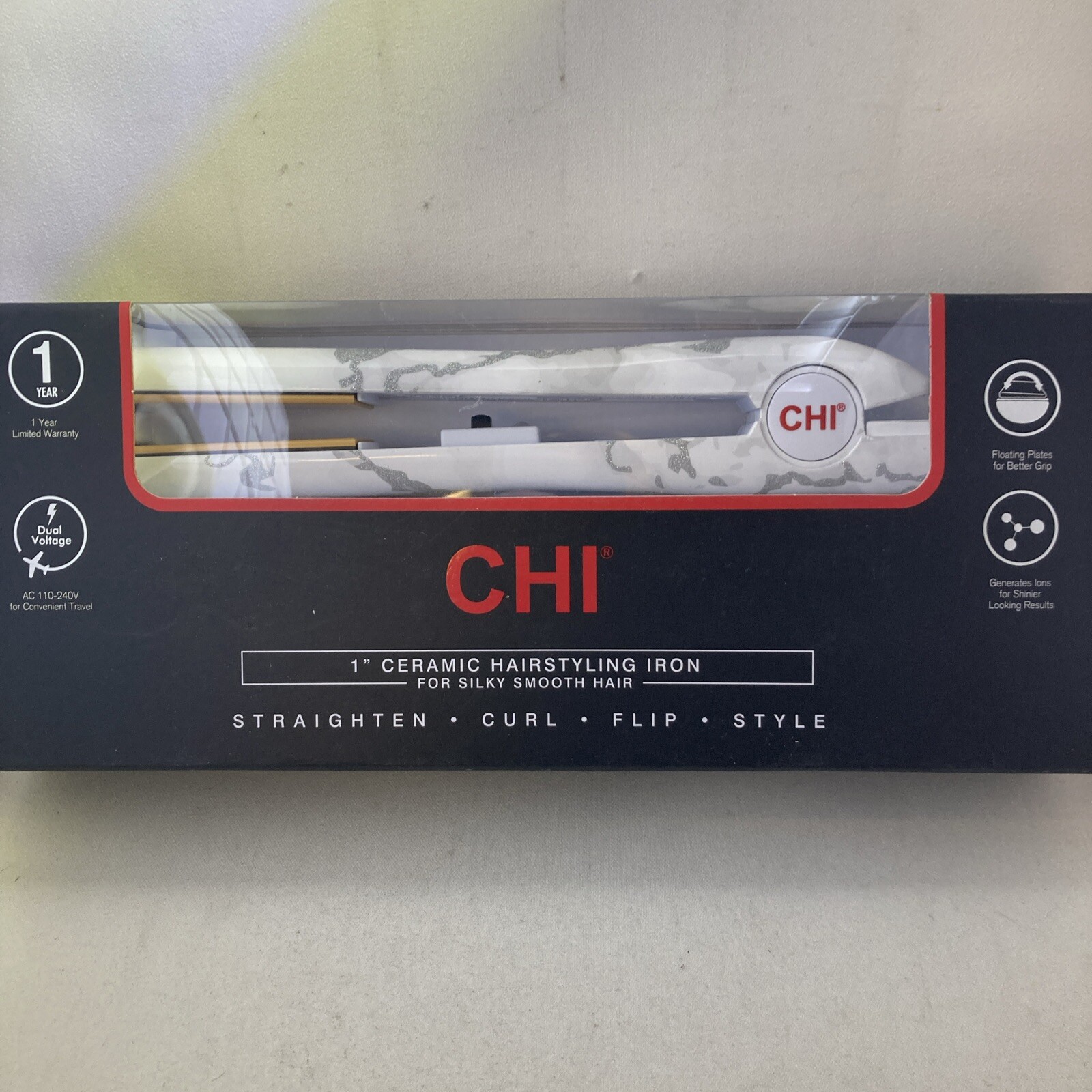 CHI (1 In.) Ceramic Hairstyling Iron (SILVER CAMO) New (G) | eBay