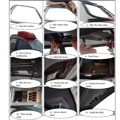 Universal 12V RV Rooftop Air Conditioner Cool&Heat AC Kit For Caravan ...
