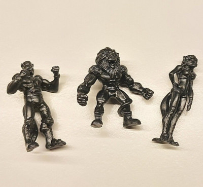 Lot of 3 Mystical Warriors of the Ring Metallic Black Action Figures (B ...