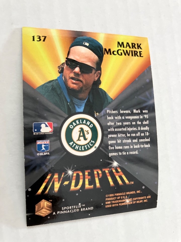 Oakland a’s mark mcgwire 1995 sportflix baseball card CScan | eBay