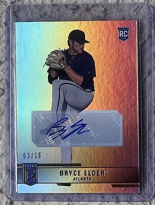 2022 Bryce Elder Panini Chronicles Baseball Elite Auto RC Gold /10 #43 ...