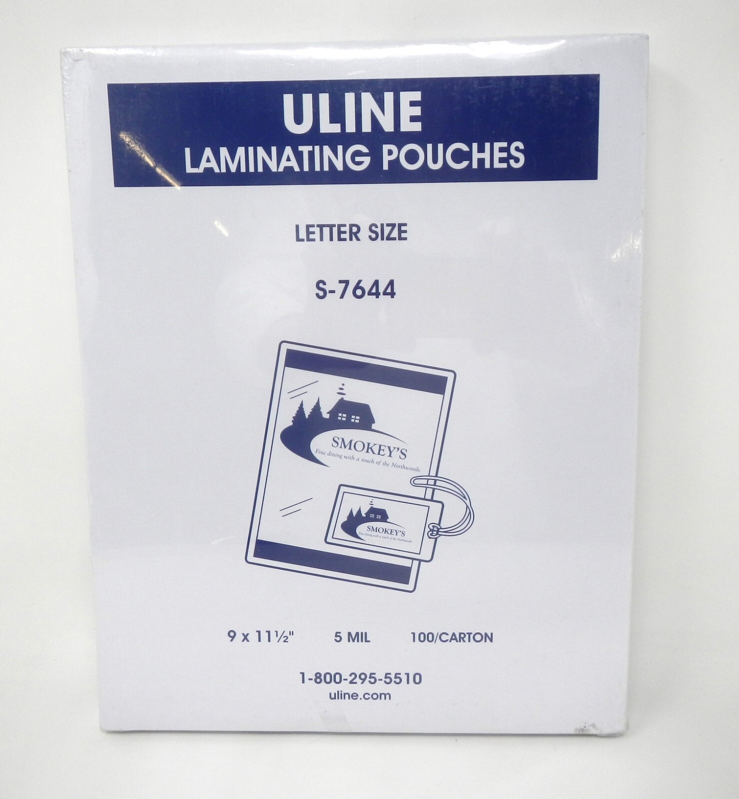 ULINE S-7644 Letter Size 9 x 11-1/2" Laminating Pouches Glossy 5 Mil ...