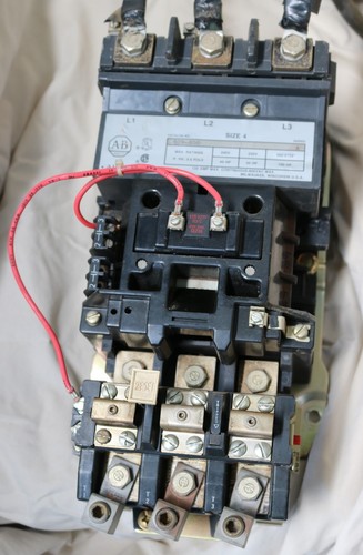 Allen Bradley 509-EOD Size 4 Starter, CE236 Coil, W77 heaters, OL Relay ...