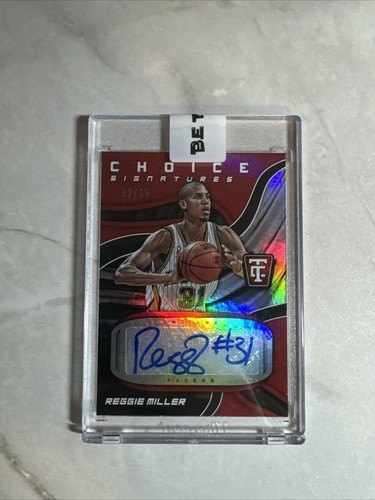 2017-18 Panini Totally Certified Reggie Miller Auto Choice Signatures ...