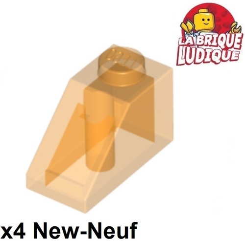 Lego 4x slope brique pente inclinée 45 2x1 trans orange transparent ...