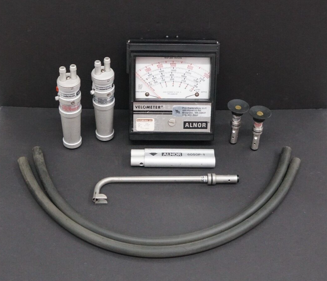 Alnor Velometer Air Velocity Flow Meter 6000 Series w/ Accessories 6006 ...