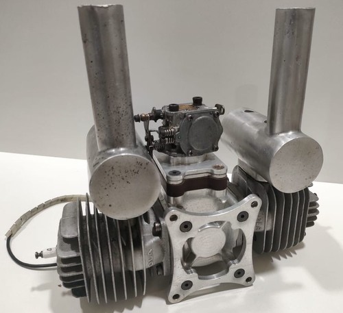 DLA 116 cc Twin Cylinder Gas RC Airplane Engine CNC With Mufflers 120 ...