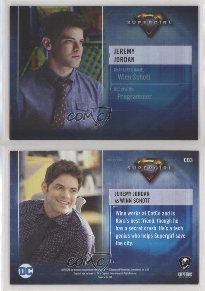 2018 Supergirl Characters Rainbow Foil Jeremy Jordan as Winn Schott # ...
