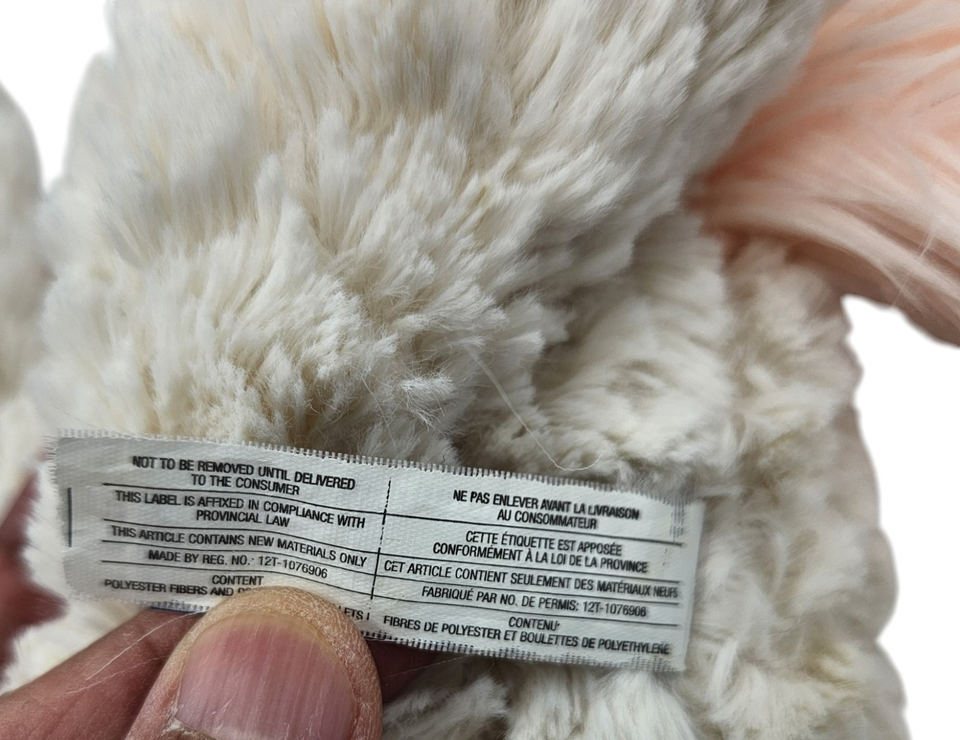 Mary Meyer Unicorn White 14” Fuzzy Pink Mane Tail Plush Stuffed Animal ...