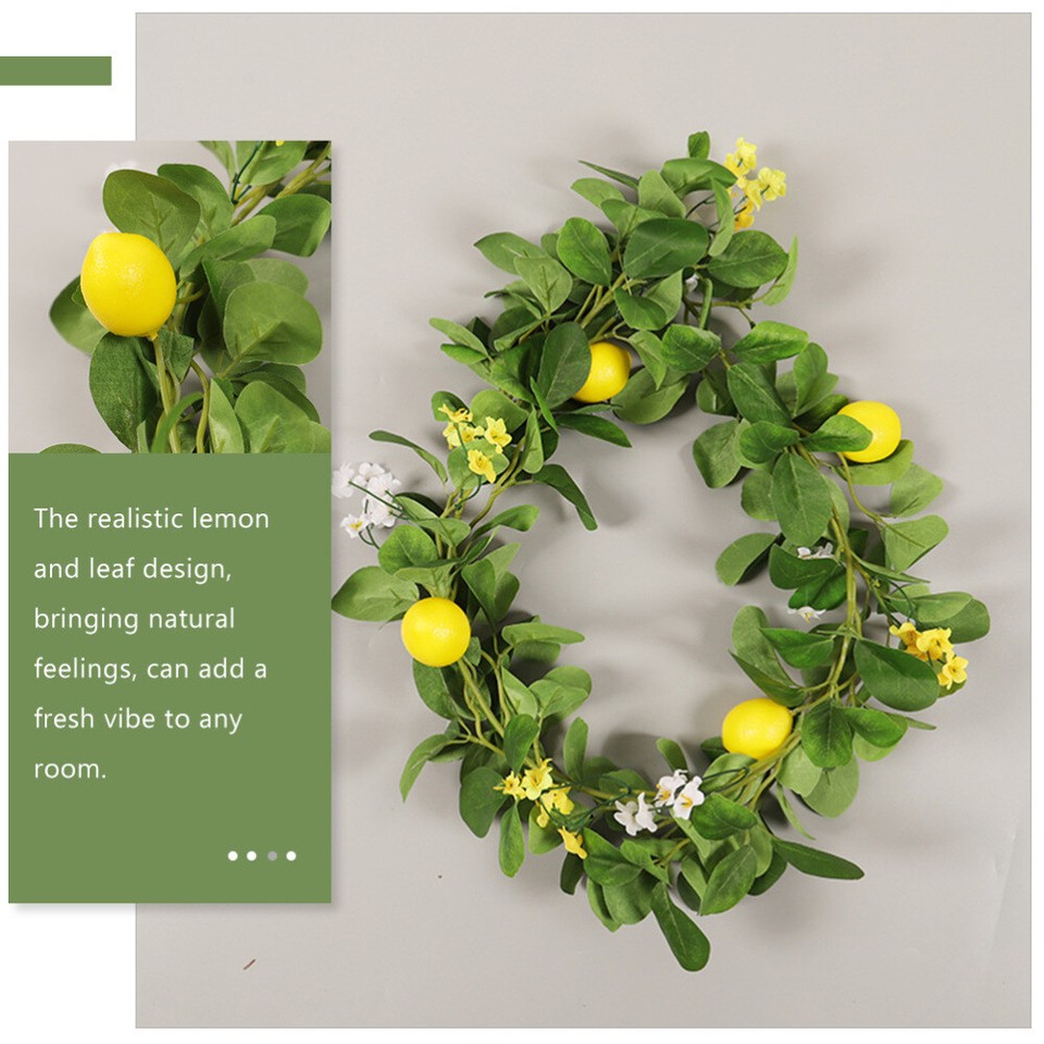 hanging lemon summer fruit garland botanical decor Fake Leaf Vine ...