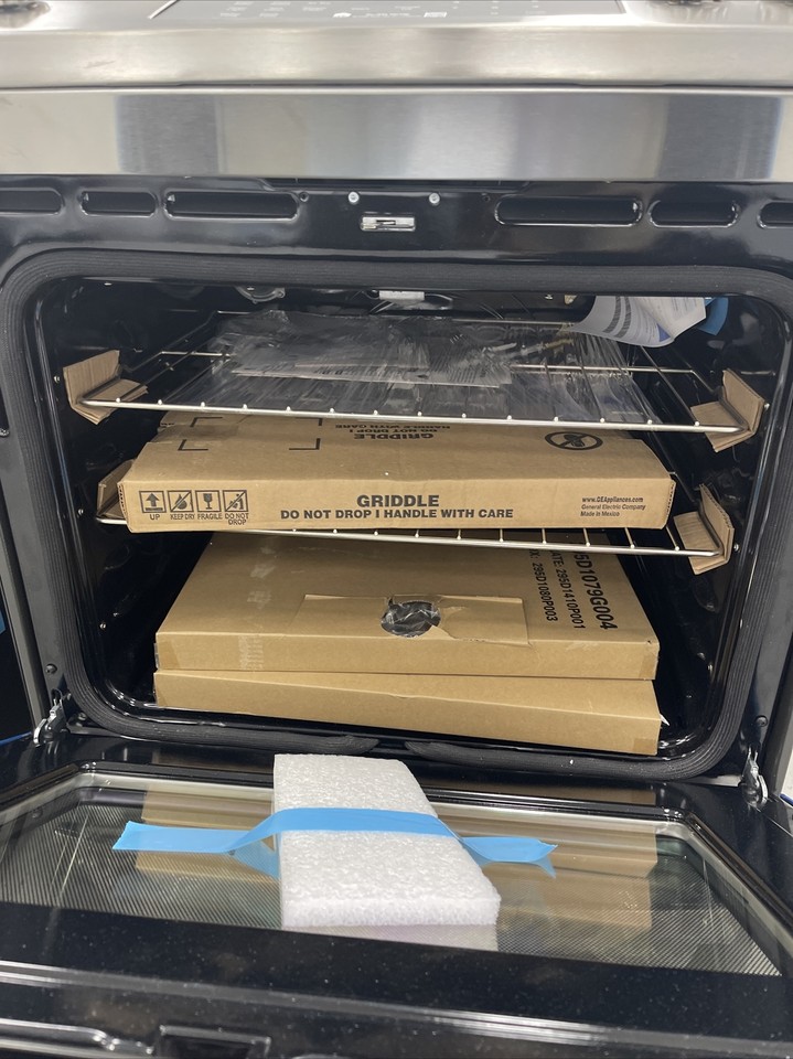 GE JGS760SPSS 30" Stainless Slide In 5 Burner Gas Range With Air Fryer ...