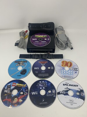Black Wii RVL-101 USA 2006 Games, Cords and controllers Included TESTED ...