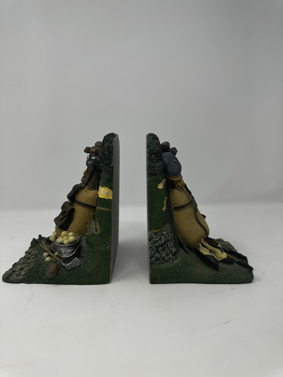 Retro 1992 Vintage Figi Graphics Golf Theme Book Ends Bag Clubs Shoes ...