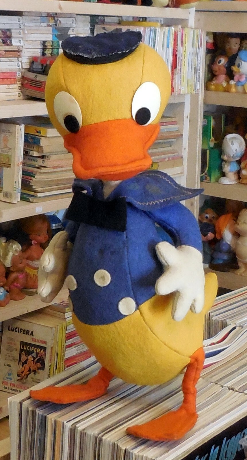 VINTAGE LARGE TOY DOLL FELT LENCI CLOTH DONALD DUCK DISNEY 1950s | eBay