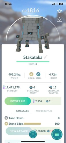 AMAZING!!! ULTRA BEAST STAKATAKA! - PKMN GO!!! - NON REGISTERED! | eBay