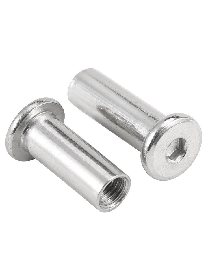 A2 Flat Head Hex Socket Furniture Connector Cap Nuts Barrel Rivet Nut ...