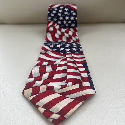 Beans mcgee mens necktie American flag 100% cotton Patriotic | eBay